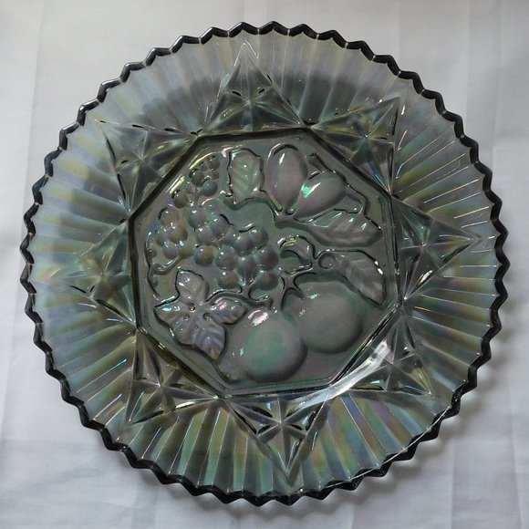 Indiana Glass | Dining | Vintage 7s Indiana Glass Iridescent Smoke ...